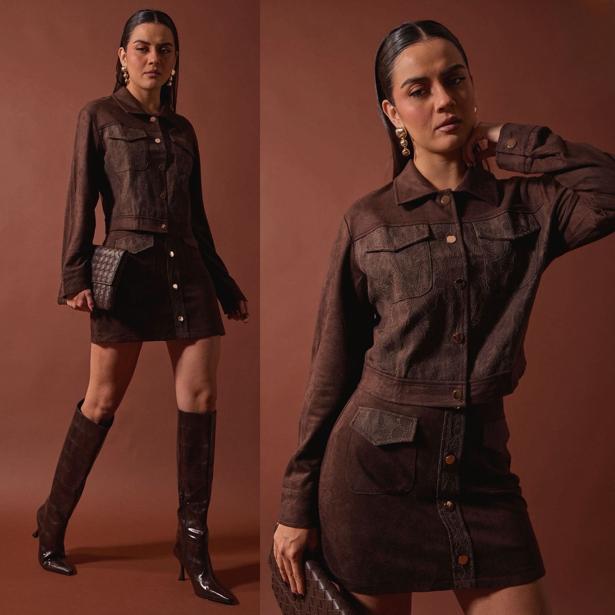 Conjunto Gamuza Espresso – Dayva